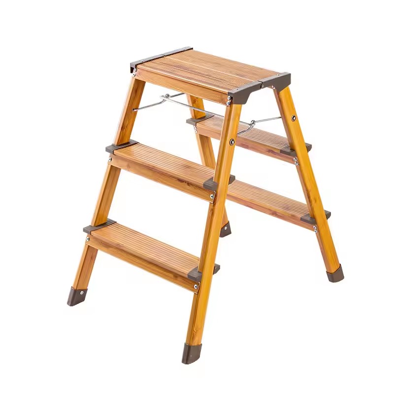 Lightweight foldable portable aluminum ladder